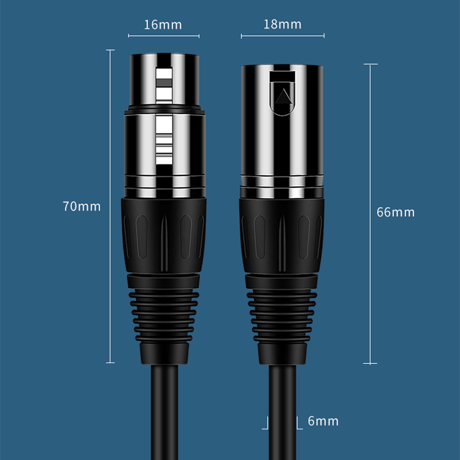 TZMOIK XLR Microphone Cable 30 Foot Male to Female Microphone for Microphone,Camera,Phantom Power,Sound Console,Power Amplifier,soundbox (30FT)