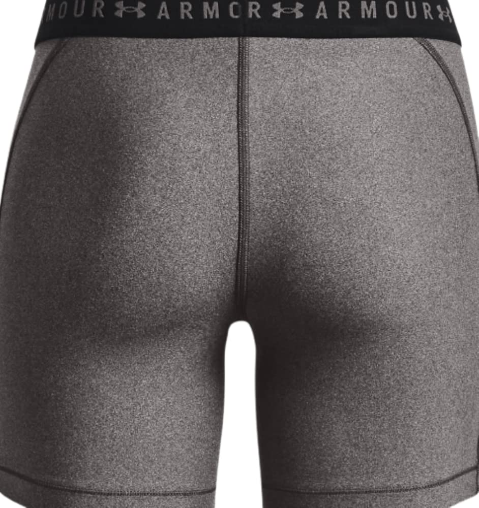 Under Armour Womens Mid Rise Middy Compression Shorts Medium Gray