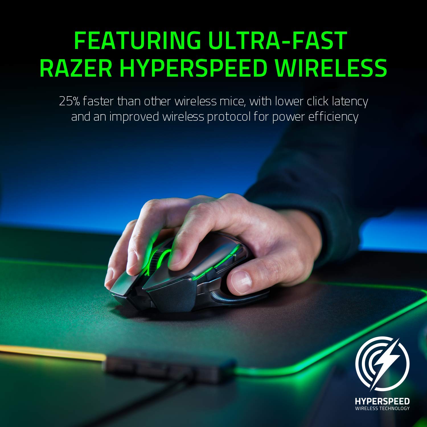 Razer Basilisk Ultimate HyperSpeed Wireless Gaming Mouse w/Charging Dock - Classic Black & Huntsman Tournament Edition TKL Tenkeyless Gaming Keyboard: Fastest Keyboard Switches Ever - Classic Black