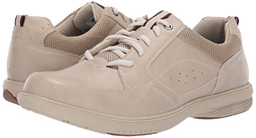 Nunn Bush Men's KORE Walk Moccasin Toe Lace Up Oxford Shoe, Bone, 9