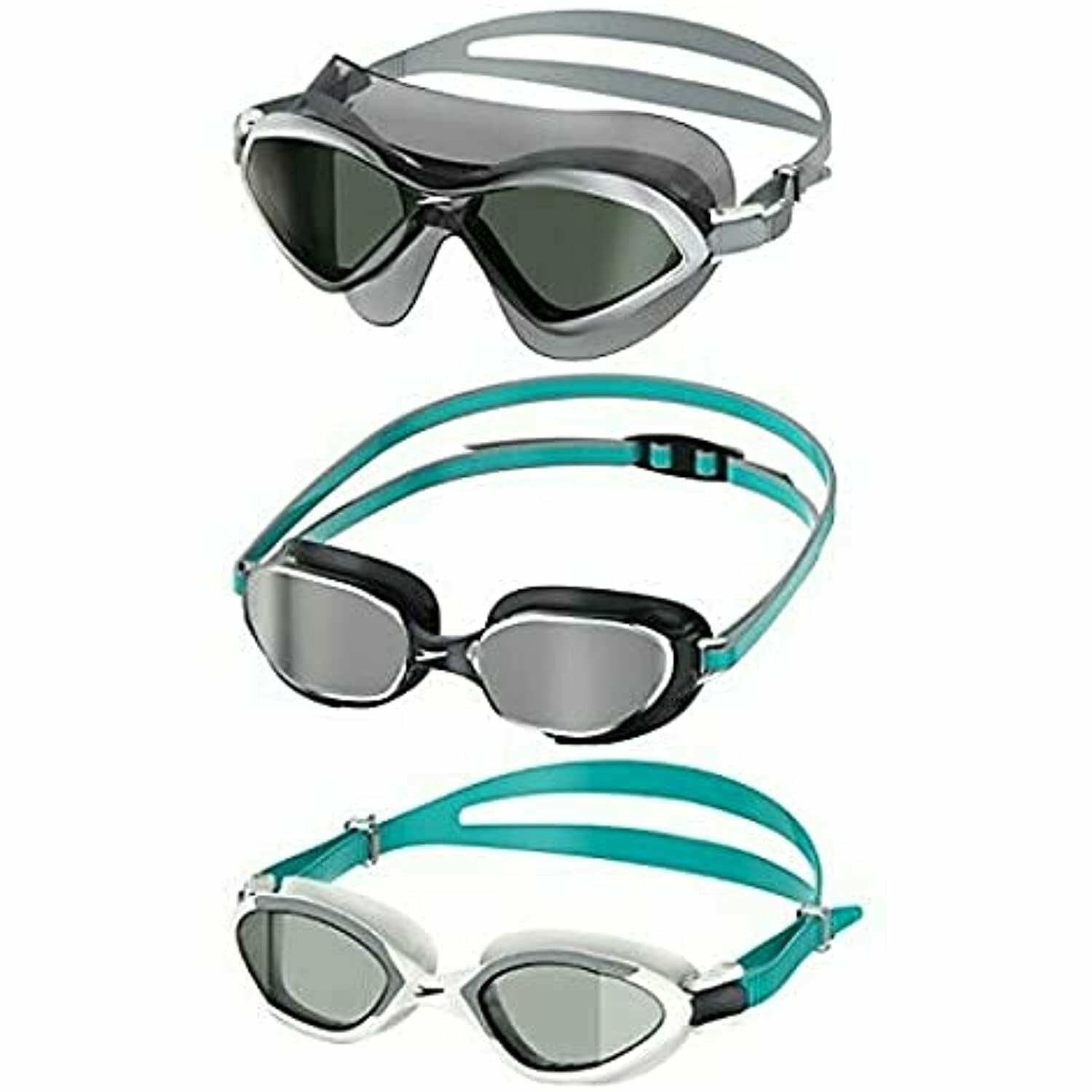 Speedo Adult Swimming Goggles and Mask 3-pack