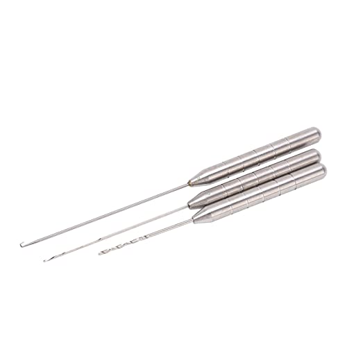 Uxsiya Fishing Bait Needle Set, Anti Rust Portable 3 in 1 Fishing Baiting Rig Tool Set for Outdoors