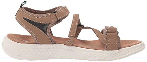 Propét Women's TravelActiv XC Walking Sandals, Tan, 9 Wide US