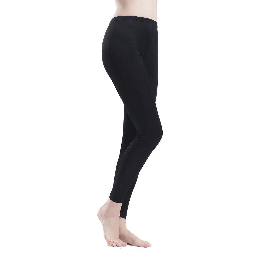 Paradise Silk Pure Silk Knit Women Underwear Long Johns Bottom Only[US10,Black]