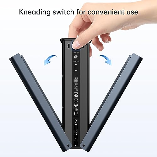 NVMe Cloner, ACASIS Dual-Bay Offline Clone with Cooling Fan, M.2 Duplicator Tool-less installation, 10Gbps NVME M.2 Duplicator for NVMe SSDs PCIe Size 2230/2242/2260/2280 (8TB Capacity)