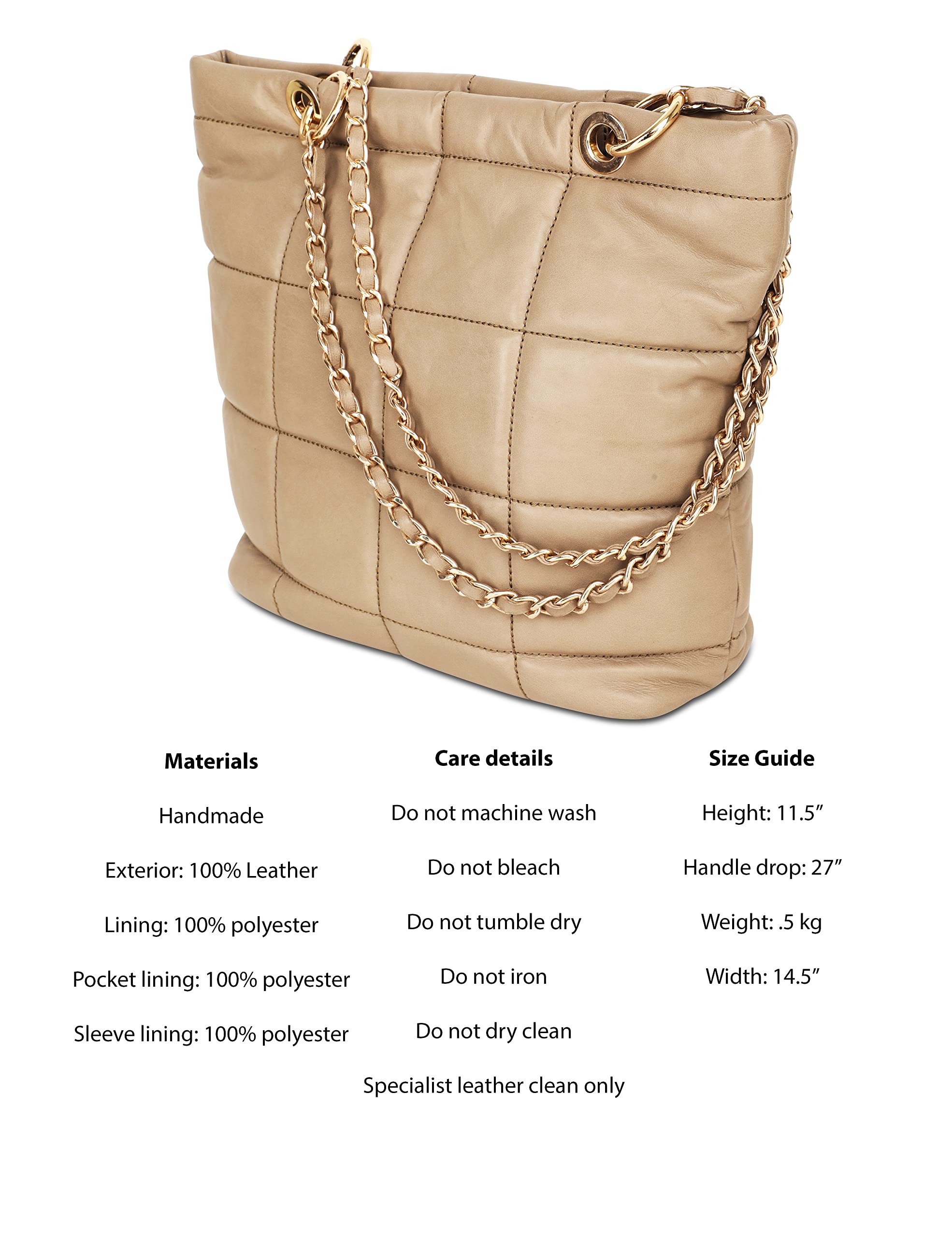 Tan&Brun Mahiki large tote bag with quilting in genuine leather for everyday use for Women