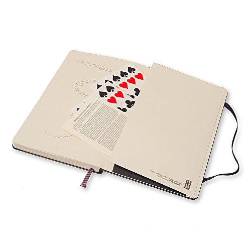 Moleskine Limited Edition Alice in Wonderland Notebook, Hard Cover, Large (5" x 8.25") Plain/Blank, Black, 240 Pages, (LEAL01QP062)