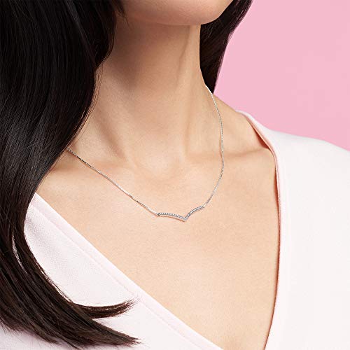 Pandora Sparkling Wishbone Necklace - Stunning Women's Jewelry - Great Gift for Women - Sterling Silver - 17.7"