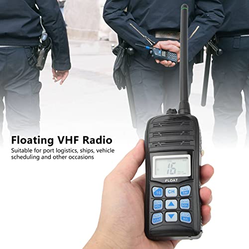 Two Way Marine Radio Clear Voice VHF Walky Talky AC100240V Floating 5W Portable IP67 Waterproof for Ships (US Plug)