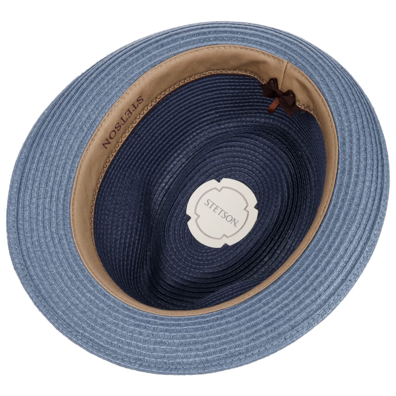 Stetson Licano Toyo Trilby Straw Hat Women/Men Blue 7 1/2-7 5/8