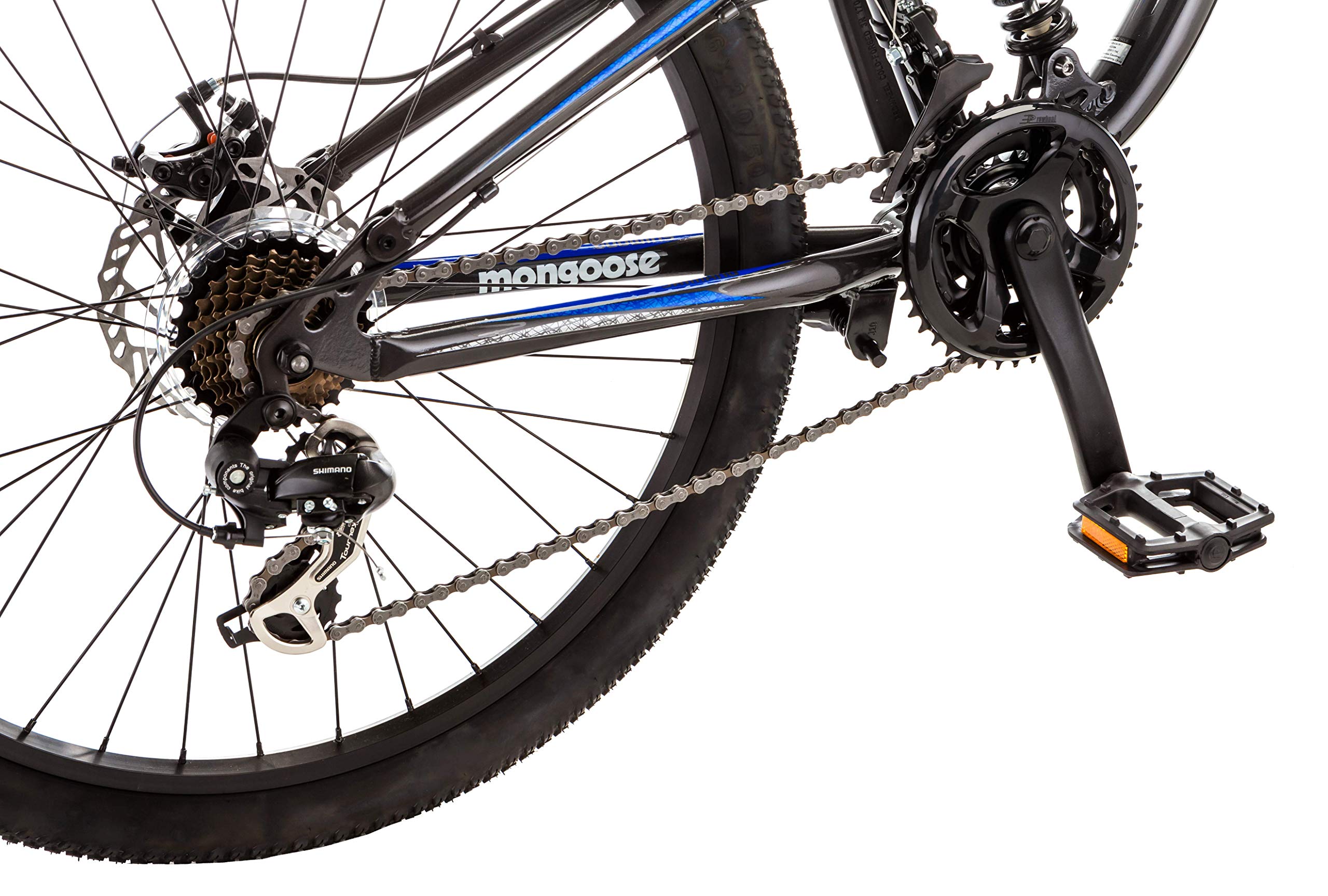 Mongoose Men's Detour Moutain Bike, 18-Inch Aluminum Frame, 26-Inch Wheels, Grey