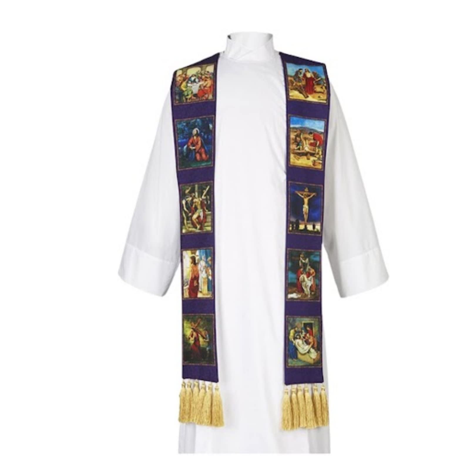 Purple Lenten Story Overlay Stole, 110 Inch