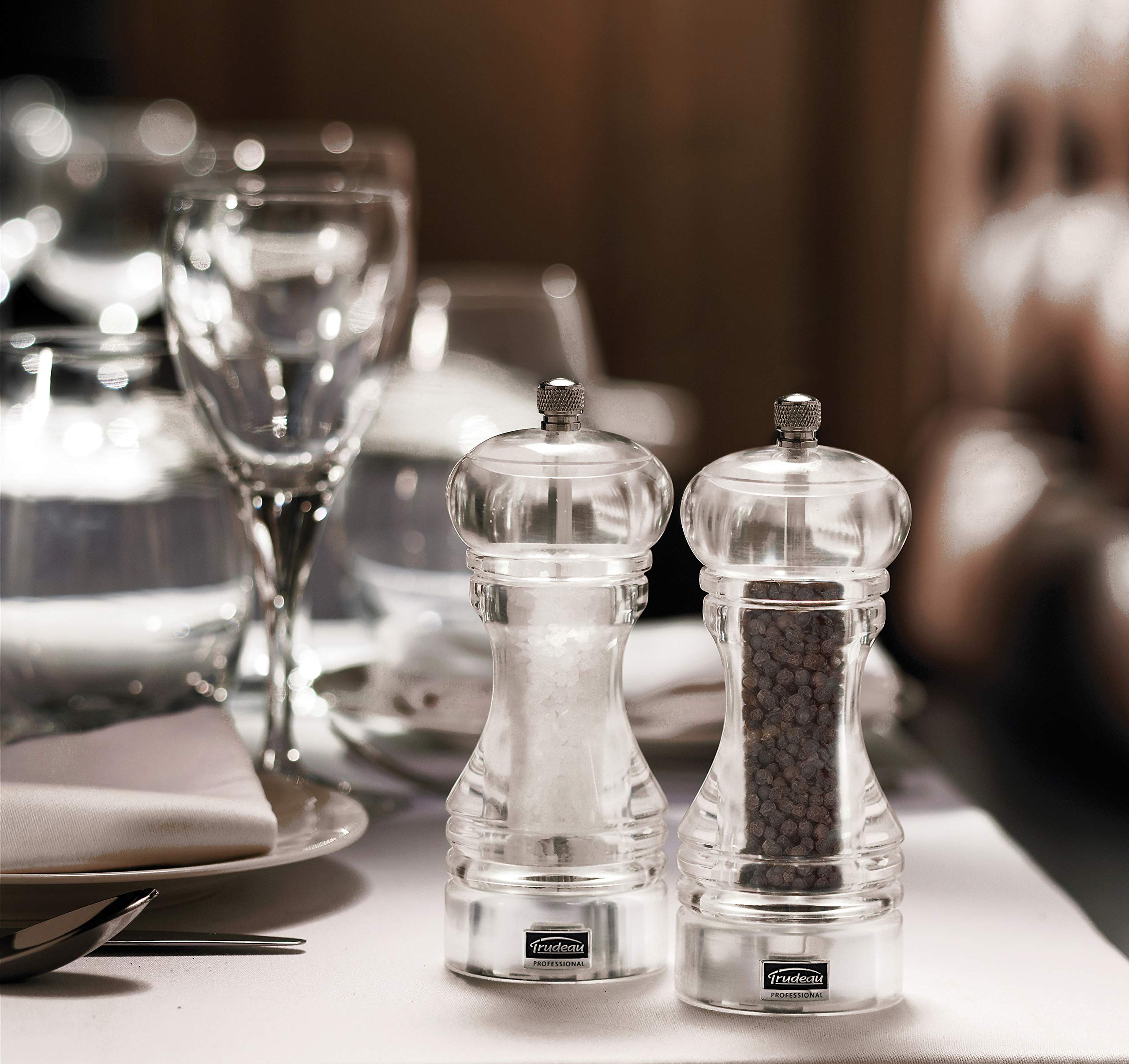 Trudeau Acrylic 6 Inch Professional Pepper Mill