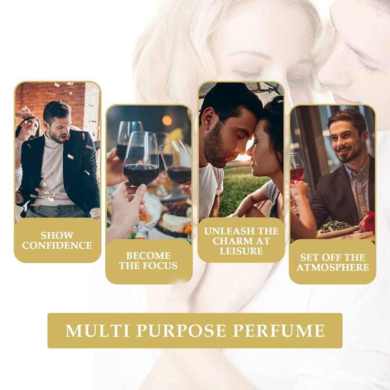 MQQ Lure Her Perfume para hombres, Colonia de feromonas doradas para hombres Atraer mujeres, Romantic Glitter Perfume, 1.0 Count