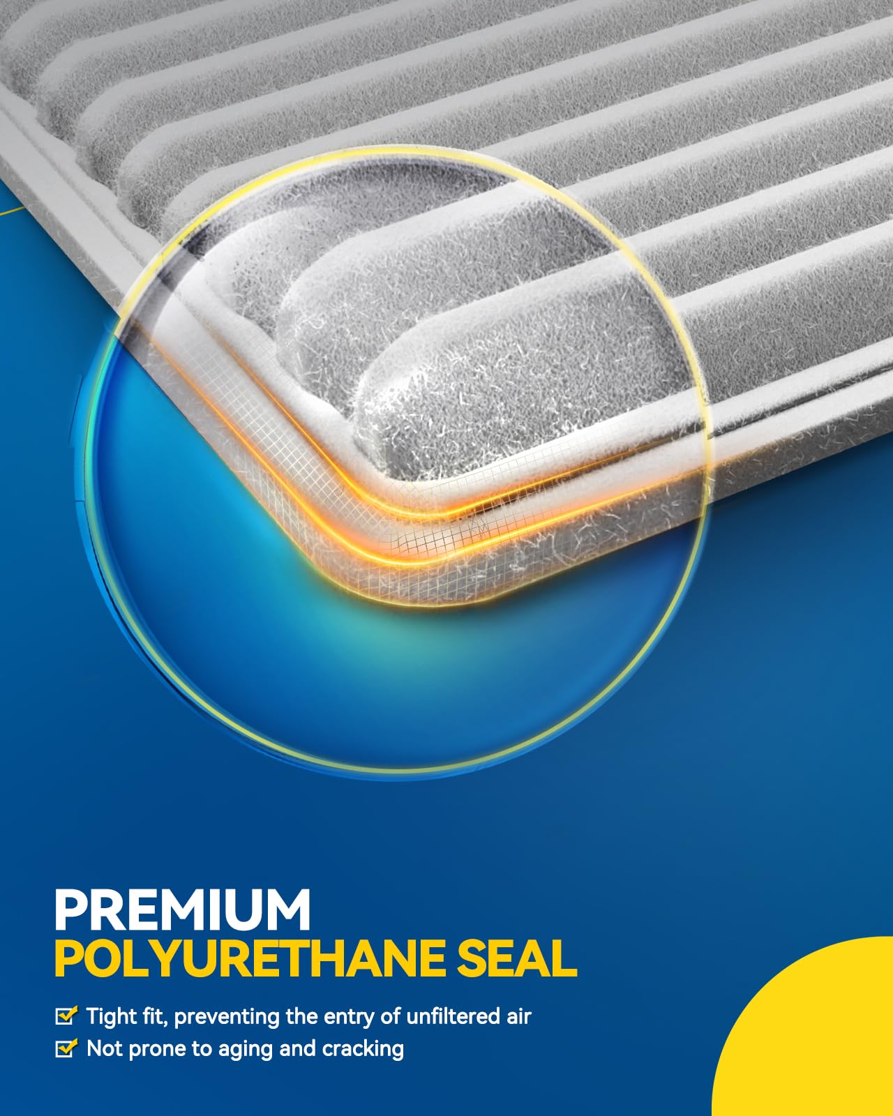 PHILTOP Engine Air Filter CA10171 Replacement for Camry 2007-2009 2.4L, Camry 2010-2017 2.5L, Venza 2009-2016 2.7L - Gas L4 Engine