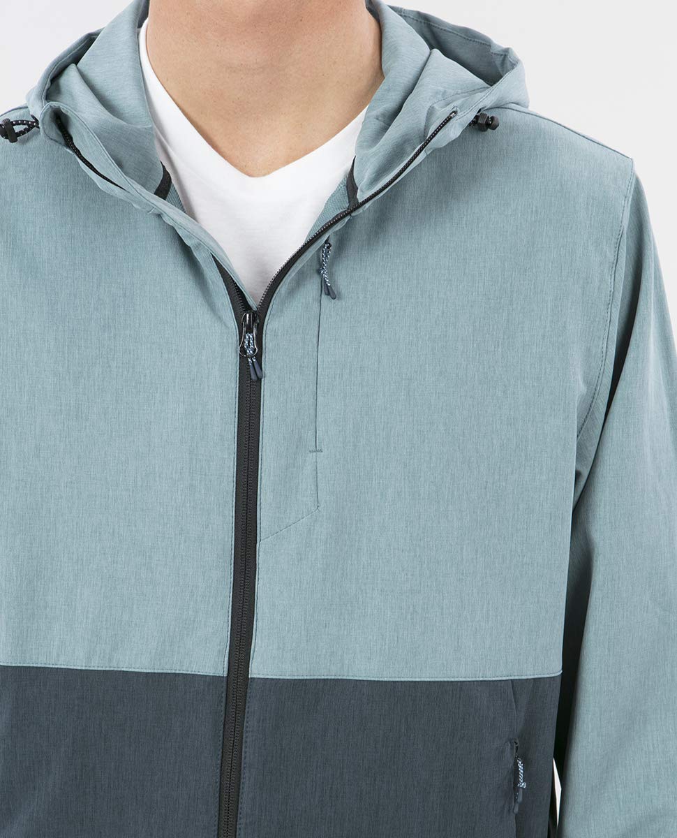 Rip Curl Men's Elite Anti Series Water Resistant Hooded Wind Breaker, Blue 20, Large