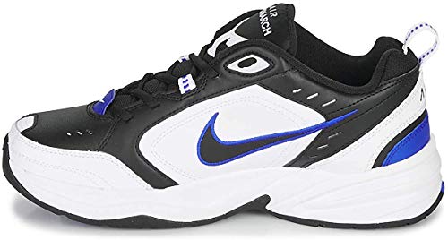 Nike Men's Air Monarch IV Cross Trainer, Black/Black-White-Racer Blue, 10.5 Regular US