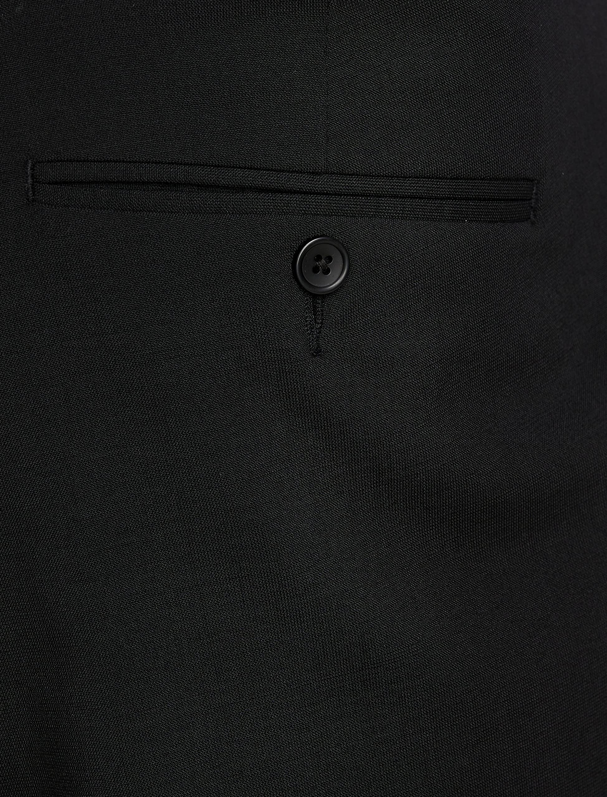 Oak Hill by DXL Men's Big and Tall Waist-Relaxer Pleated Suit Pants Black 44 x 32