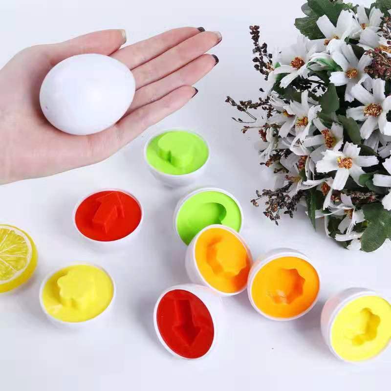 U-Nice Matching Easter Eggs 12 PCS Educational Preschool Game, Color and Shape Recognition Skills, Learning Toy Gift for Toddler 1 2 3 Year Old.