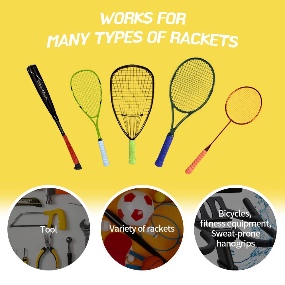STARZON Racket Grip Anti Slip Perforated Tennis OverGrip Badminton Pickleball Mix Color Pack of 20