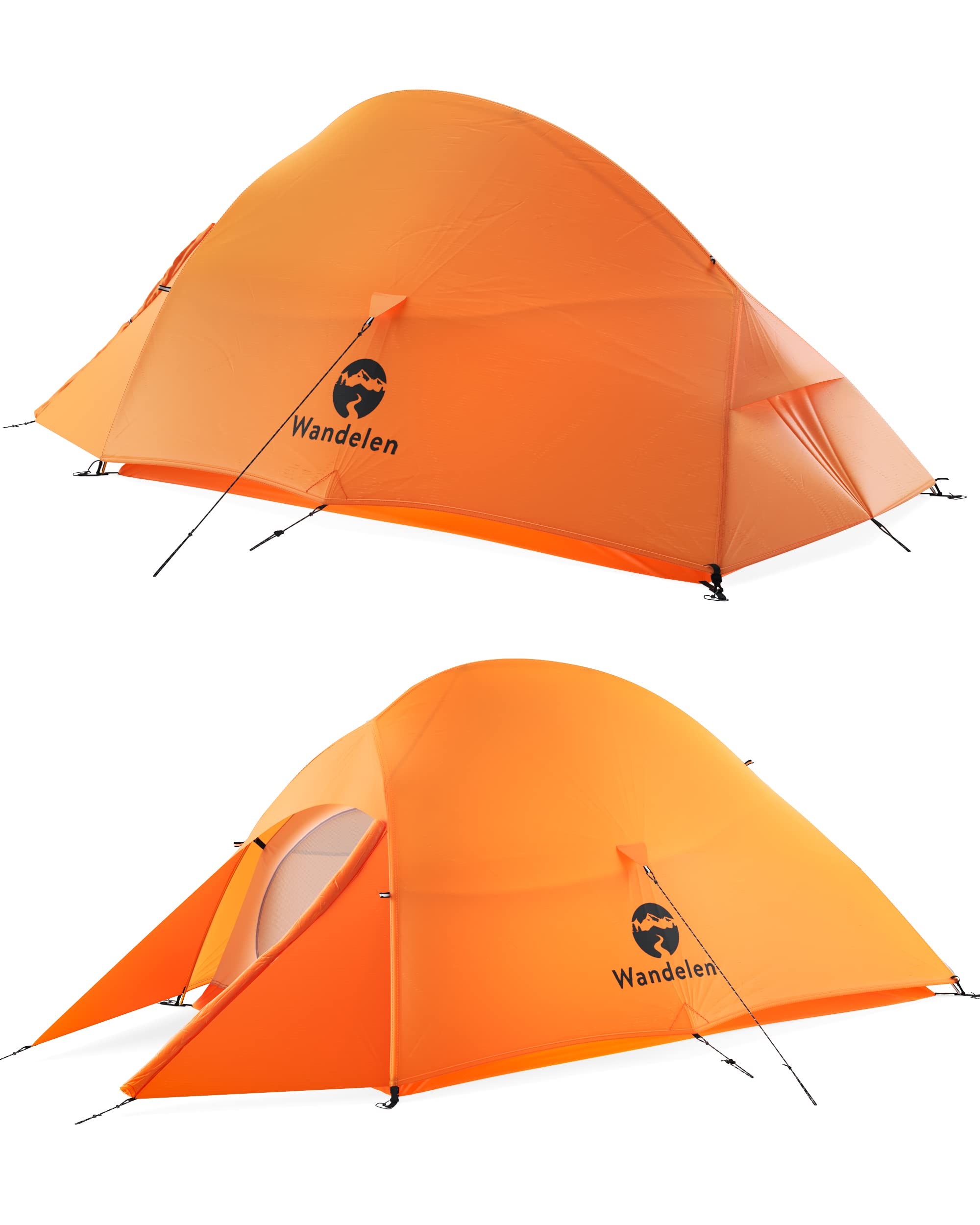 Wandelen Appalachian 2 (Orange) Lightweight Backpacking Tent and Micropump