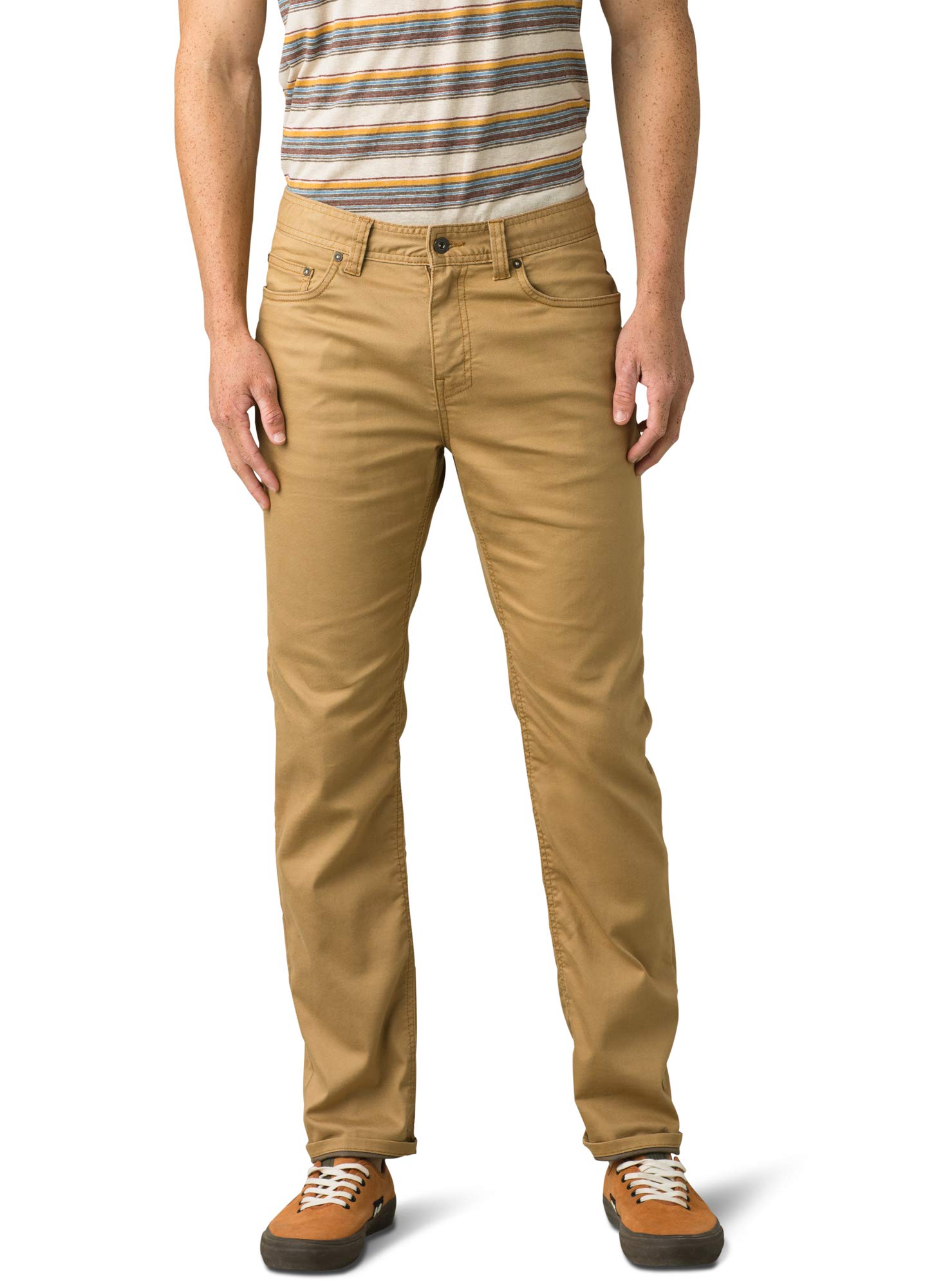 prAna Men's Standard Bridger Jean, Embark Brown, 34W x 32L