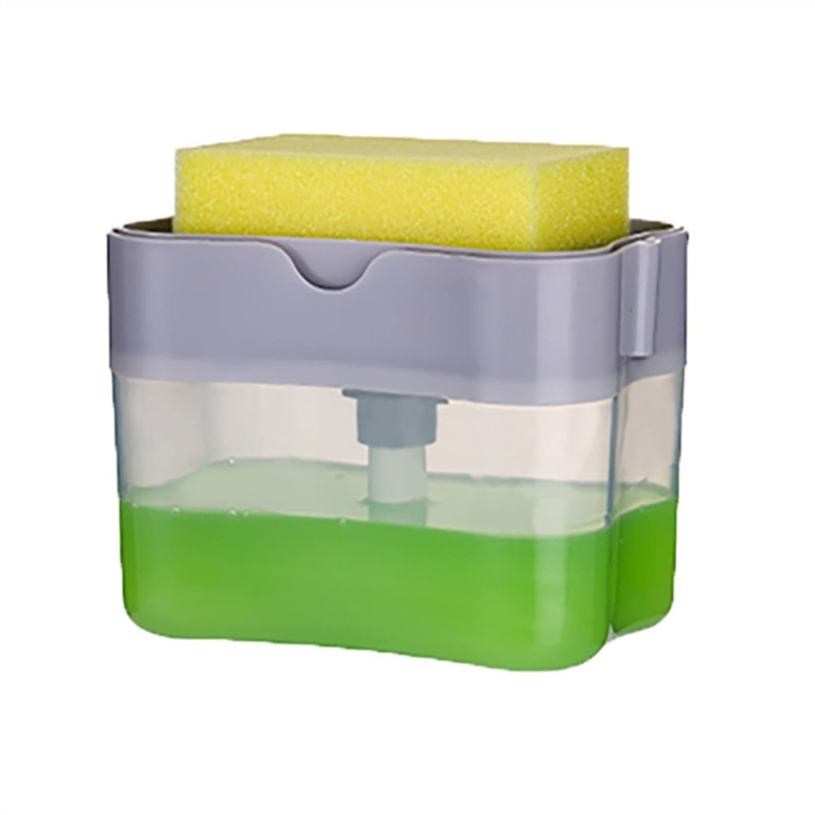 Soap Dispenser Kitchen Scouring Pad Automatic Liquid Dispenser Press Box Press Soap Out Box Brush Pot Dishwashing Dispenser Bathroom Soap Dispenser (Color : 1)