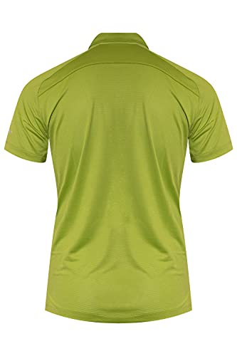 Pin High Ricardo High Performance Golf Polo Shirts for Men, Greenery/White, XXL