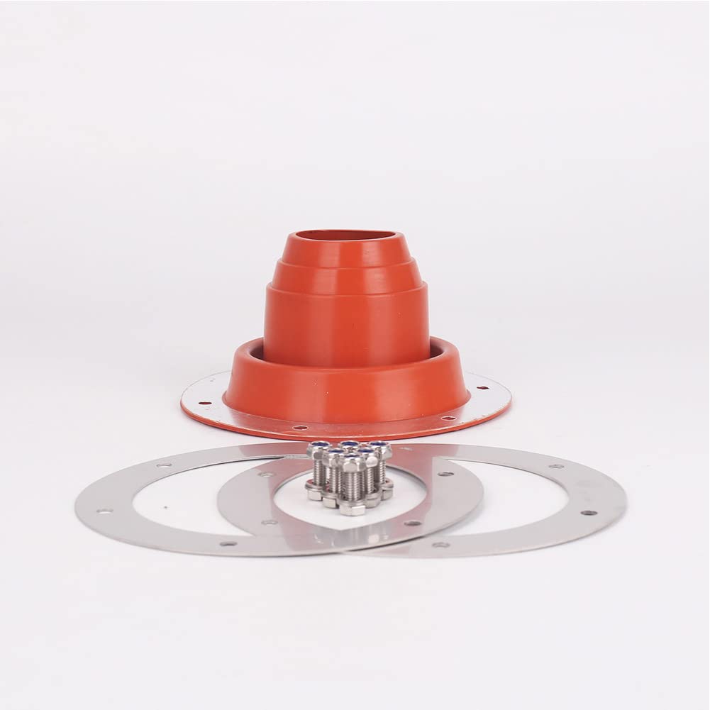 Stove Jack Kit for Tent, High Temp Flexible Pipe Flashing, Tent Flue Flashing Kit for Bell Tent, or Yurt. Flue Flashing Kit for Frontier and Outbacker Stove, Compatible Triple Wall Pipe Sections.