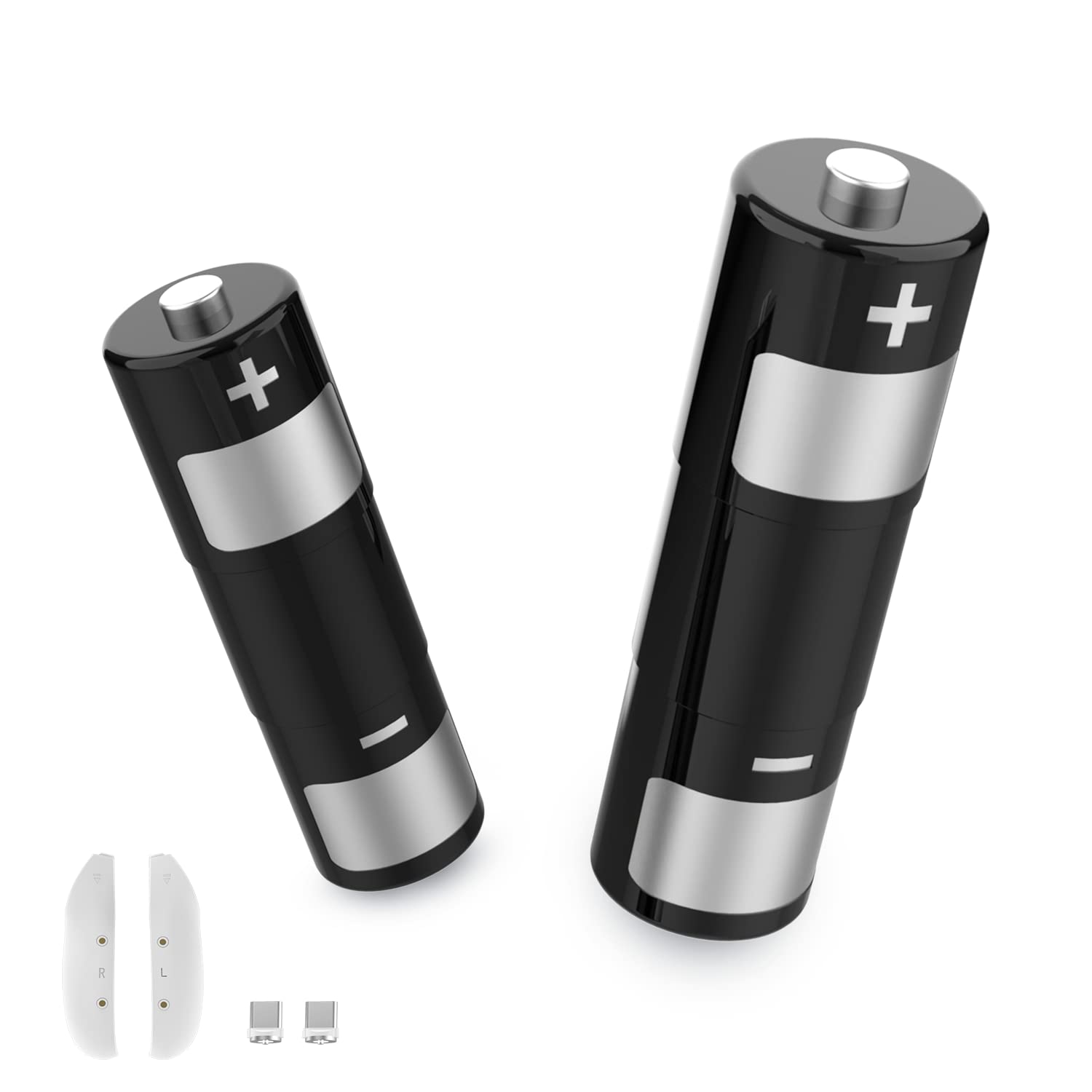 ZYBER Replacement Rechargeable Batteries Part Kit for ZYBER Charging Dock for Quest 2, Includes Quest 2 Controller Battery Covers, Magnetic USB-C Headset Connector