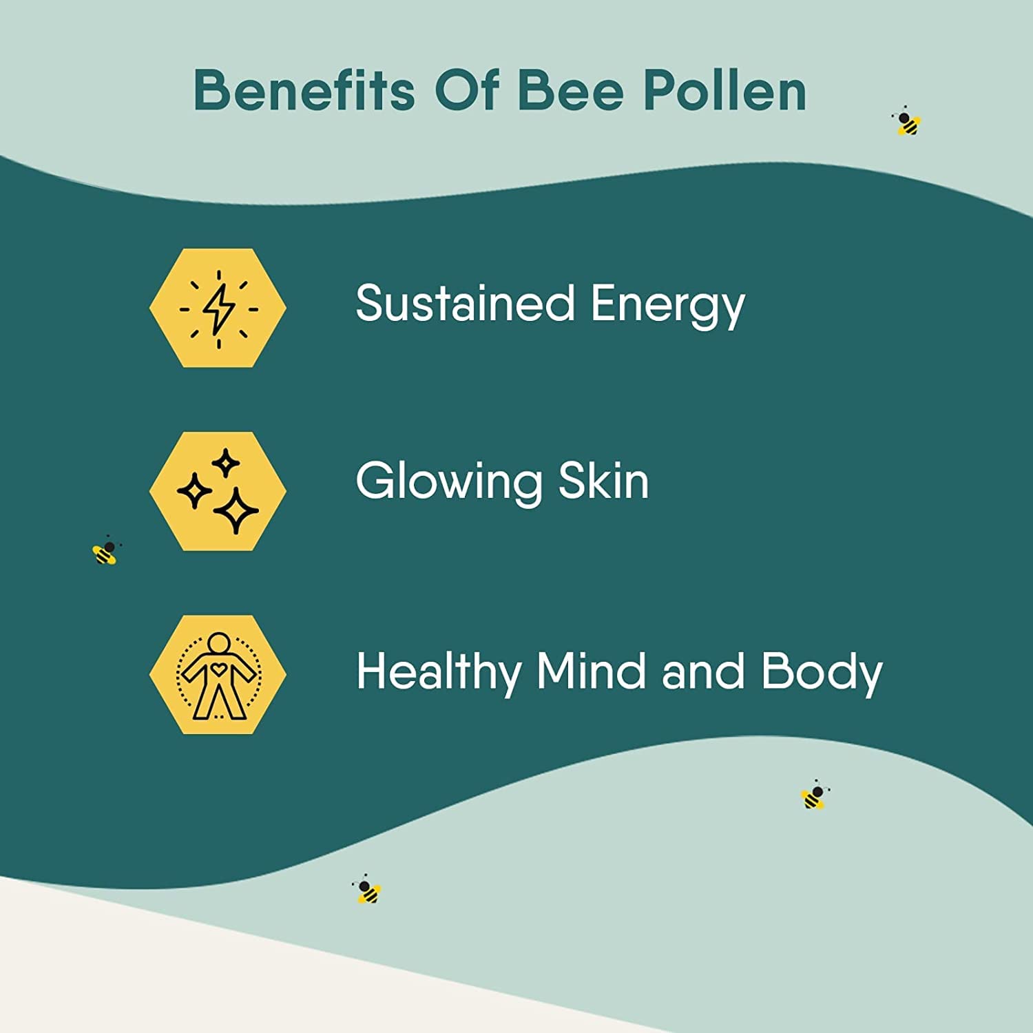NatureBee Power Pollen 200 x 500mg Caps | Energy, Immune, and Cognitive Support | Potentiated Bee Pollen | Natural Superfood | 3 Month Supply