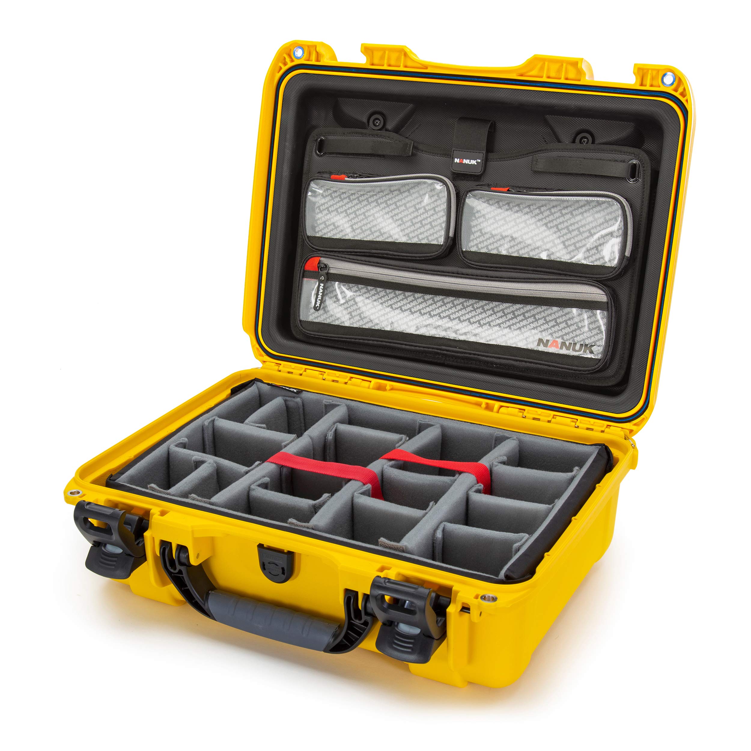 Nanuk 925 Waterproof Carry-on Hard Case with Lid Organizer and Padded Divider - Yellow