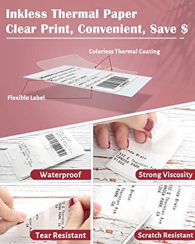 Phomemo Thermal Labels-for M110/M221/M220/M120/M200/M110S,1.57"x1.18"(40x30mm),230 Labels/Roll, for Barcode/Address/Mailing/Logo/Business/Home Tag