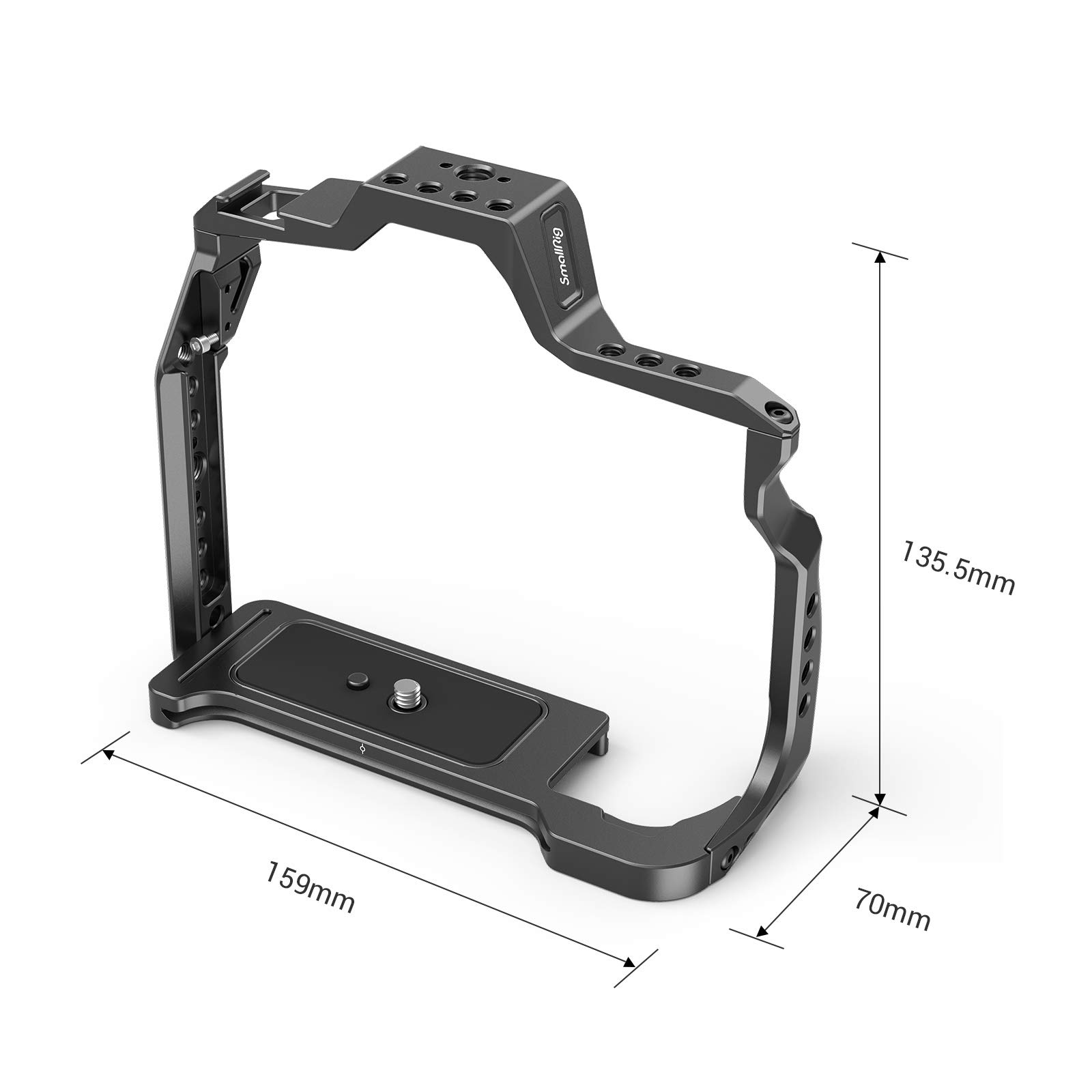 SmallRig Aluminum Alloy Cage for Nikon D780 Camera, Built-in NATO Rail and Cold Shoe Mount for Microphone and Light - 2833