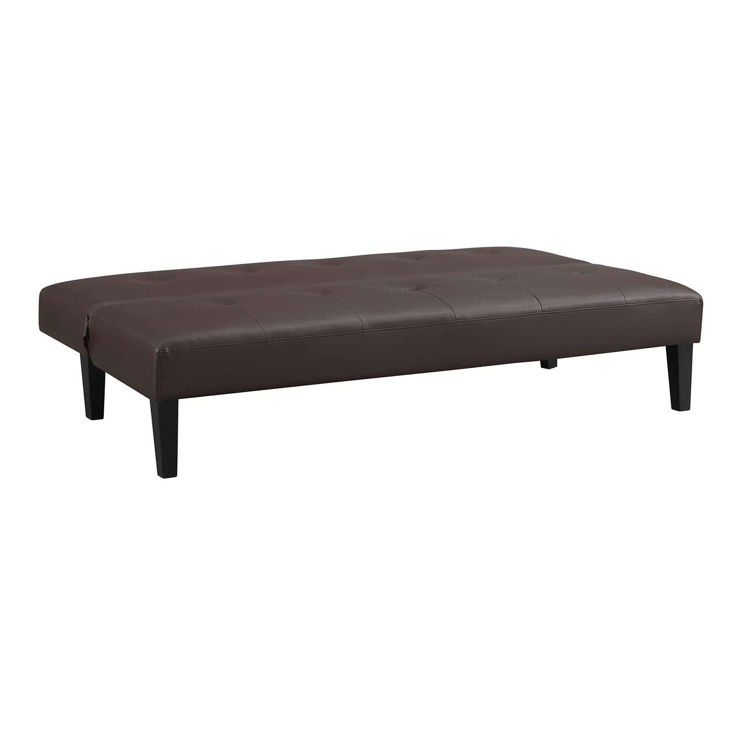 Naomi Home Caramel Faux Leather Futon Sofa Bed