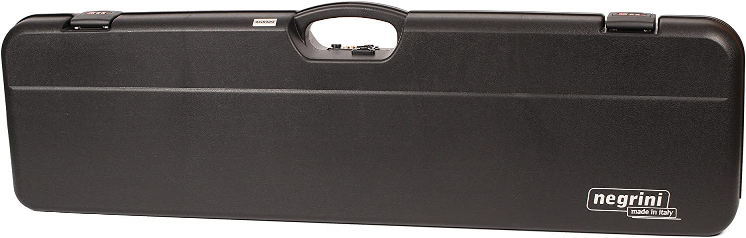 Negrini Cases 1603/IS-2C/4782 Shotgun Case for O/U PP/1 Gun/2 Barrels up to 36-Inch, Black/Red