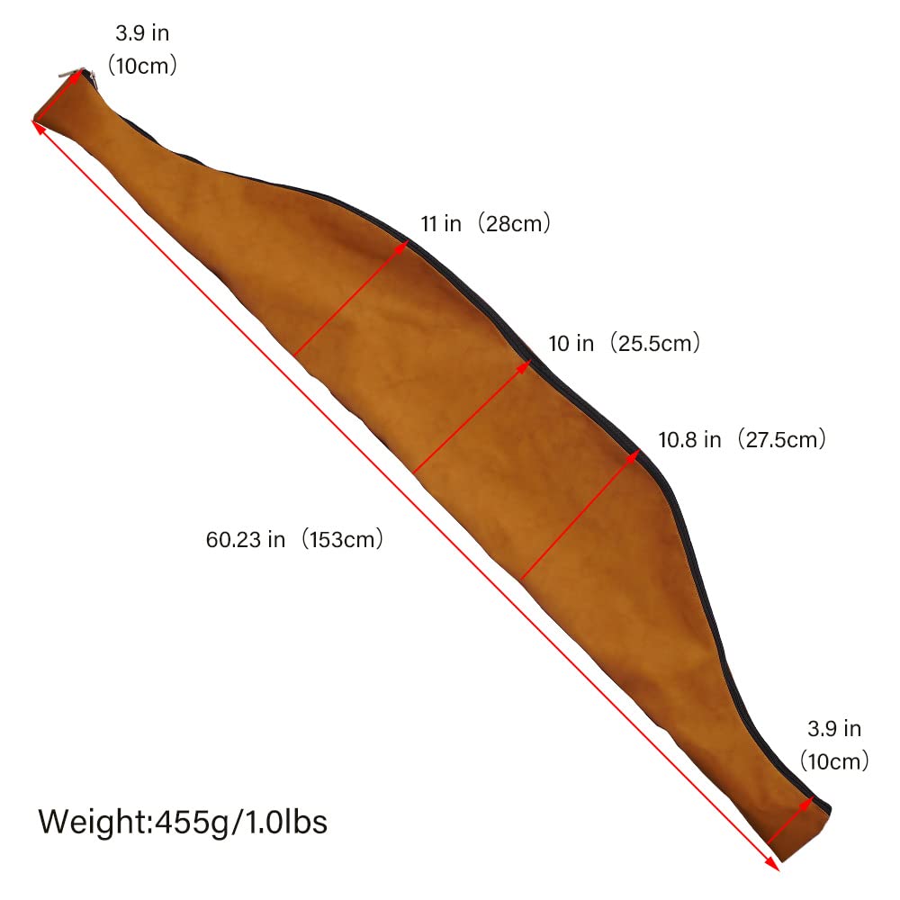 SOPOGER Archery Traditional Bow Bag 60Inch Longbow Bag Leather Horse Bow Case Bow Carry Bag for Outdoor Shooting Training