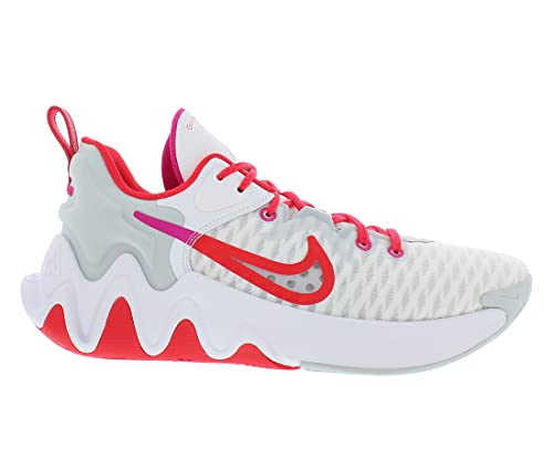 Nike Men's Giannis Immortality Basketball Shoes, White/Siren Red-Pink Prime, 8.5 M US