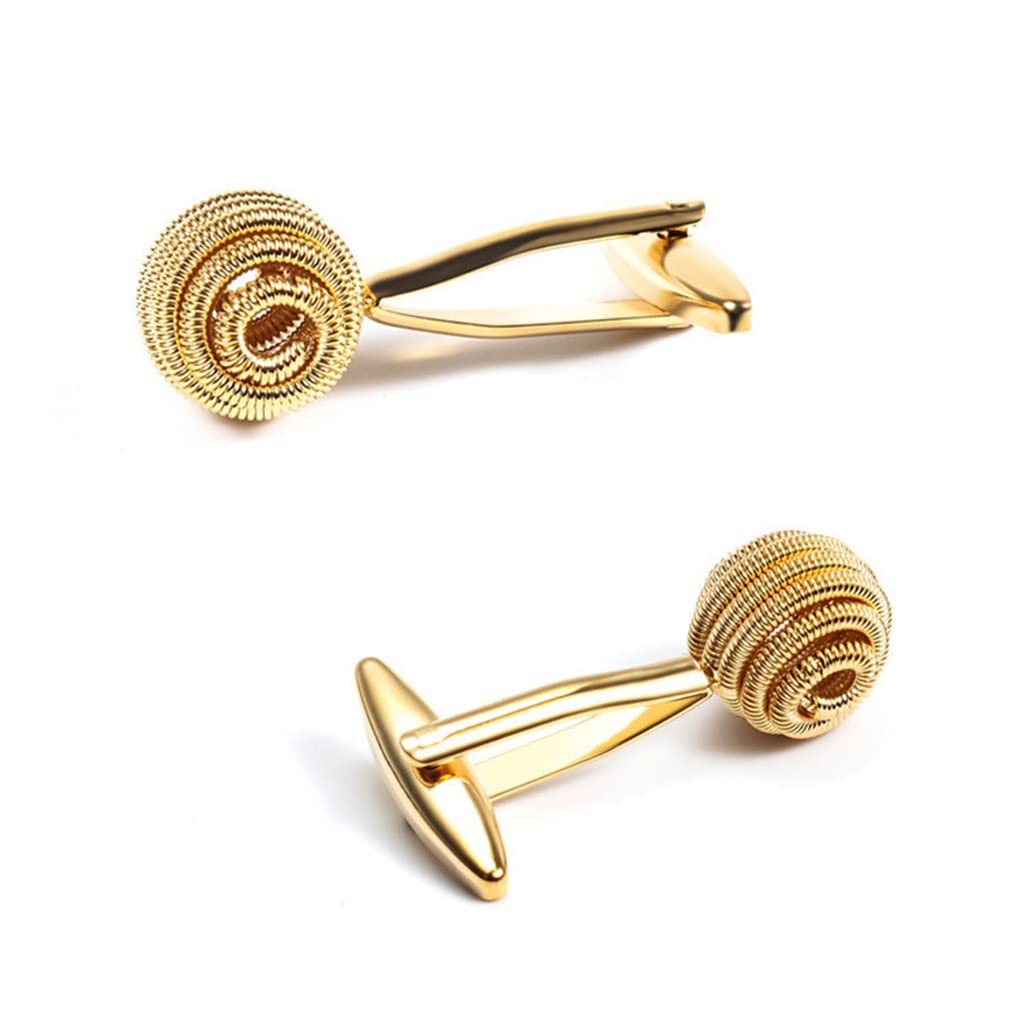 Twist Ball Metal Cufflinks Men's French Shirt Suit Cufflinks Cuff Buttons (Color : A, Size : One Size) (A One Size)