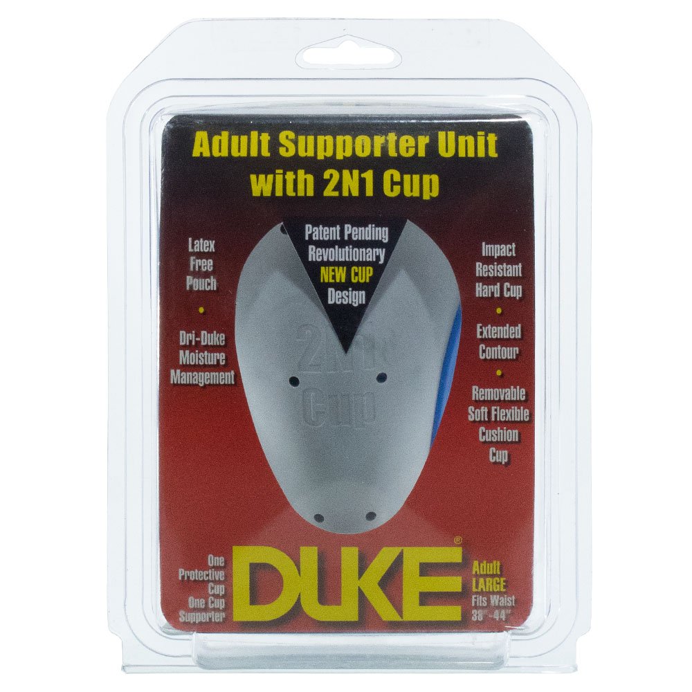 Outdoor Bunker Duke Athletic Supporter - White - With 2N1 Cup included, Large (38-44)