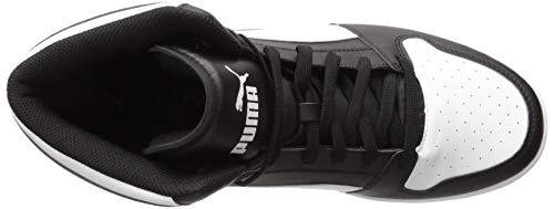 PUMA Mens Rebound Layup Sneaker, PUMA Mens black-PUMA Mens white, 7