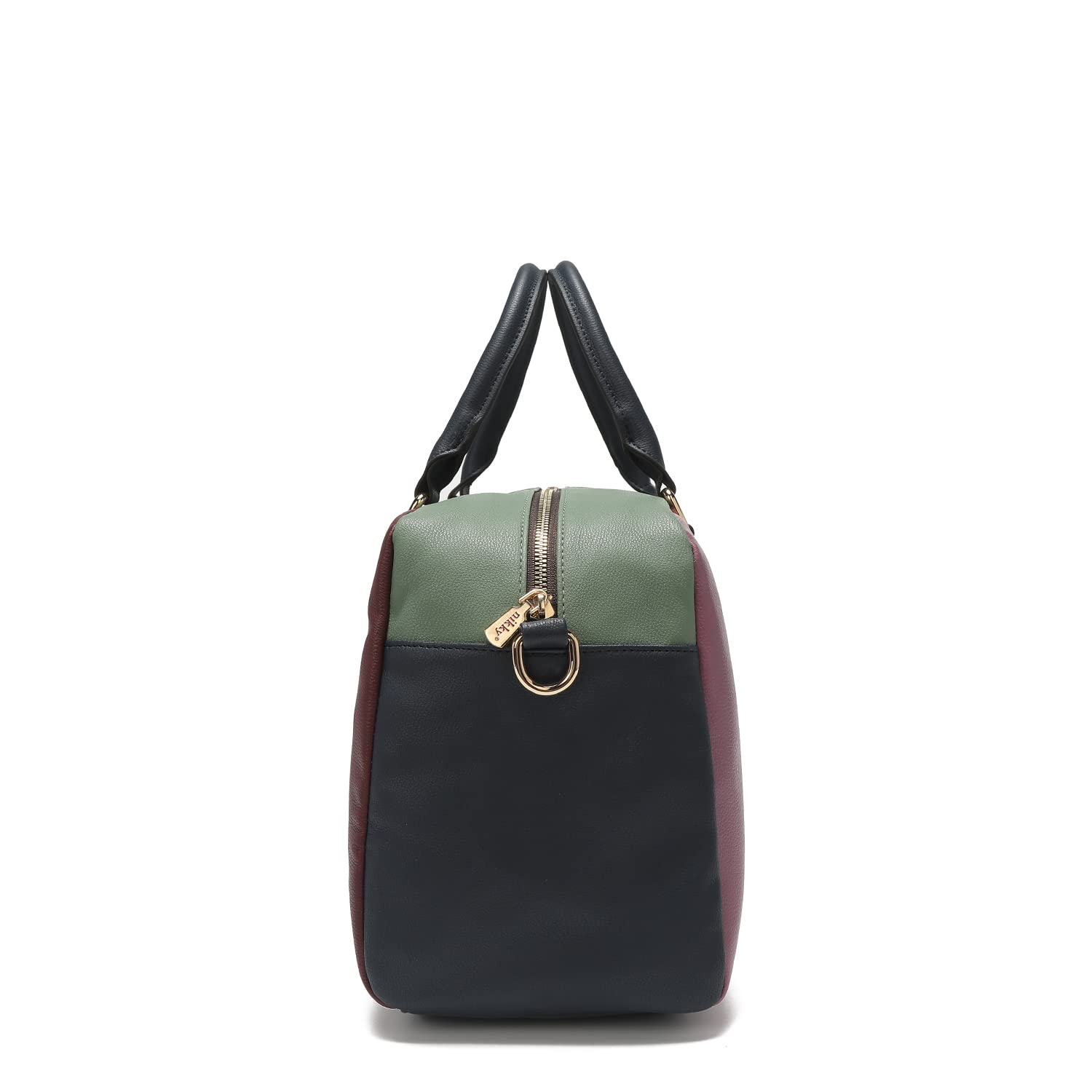 Nicole Lee Nikky Twins Boston Bag, Medium Vegan Leather Handbag with BFF Fashion Print
