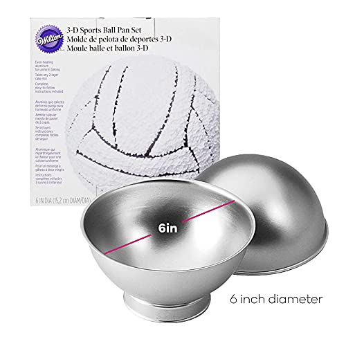 Wilton 3-D Sports Ball 6-Inch Aluminum Cake Pan Set