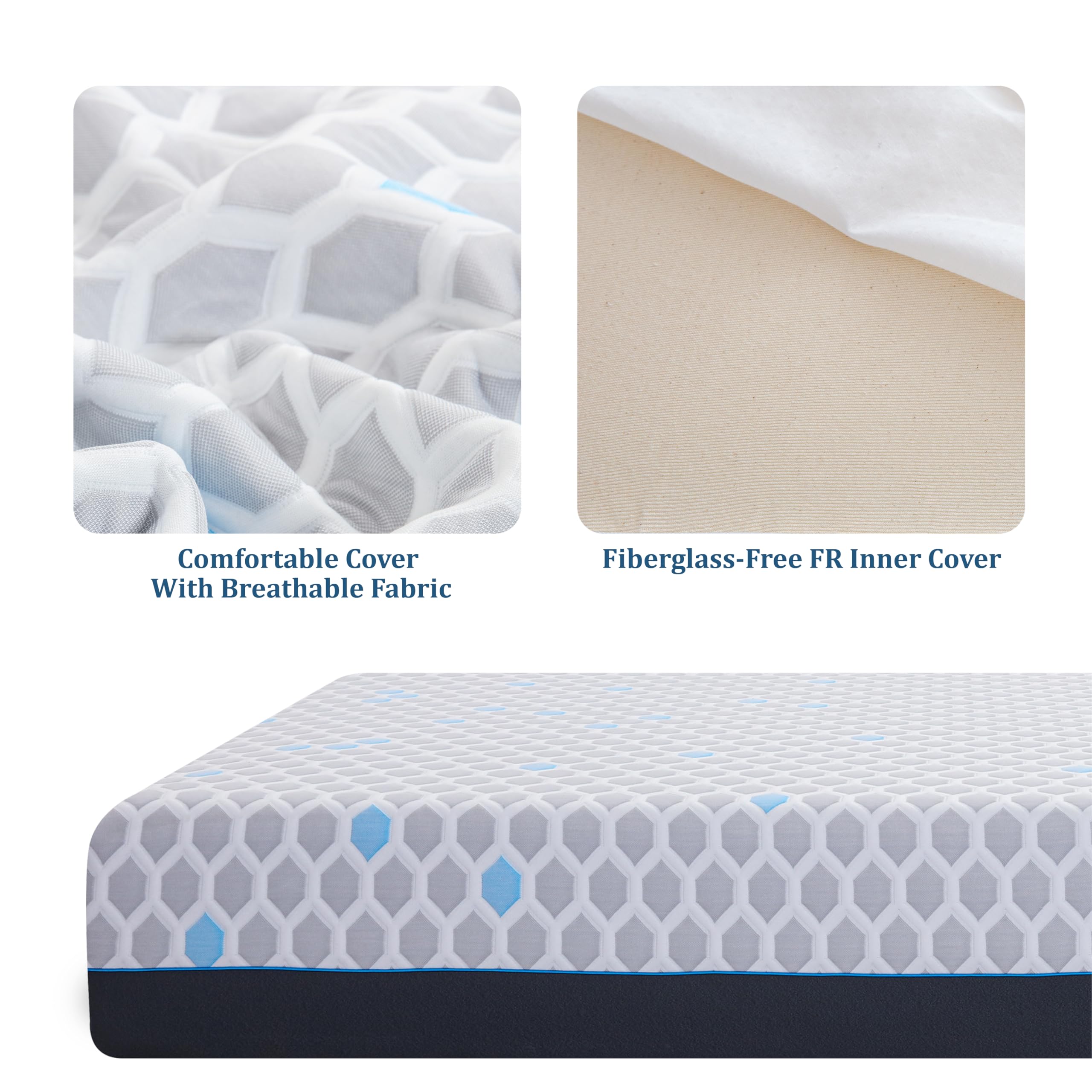 MLILY EGOHOME Split King Adjustable Bed Frame with Wireless Remote for Independent Head and Foot Incline, Folding Electric Bed Base for Zero Gravity, Anti-Snore, Easy Assembly, Double Twin XL