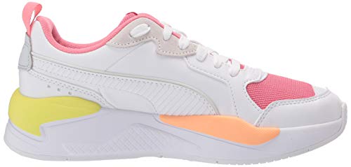 Puma Women's X-Ray Sneaker, White-Bubblegum-Plein air-Cantaloupe-Sunny Lime, 8 M US
