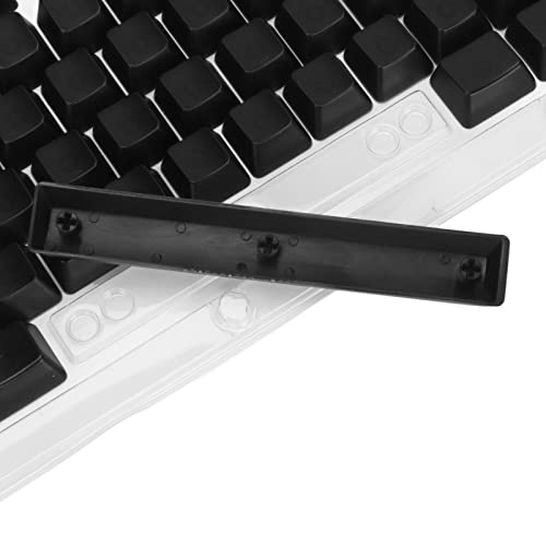 Zyyini Pudding Keycaps, 108 Keys Gaming Keyboard Keycaps Set for 61/87/104 Key Mechanical Keyboard, DIY Transparent Matte Keycaps, OEM Profile(Black)