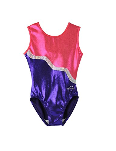Obersee Girl's Gymnastics Leotard, Purple Ribbon, CM