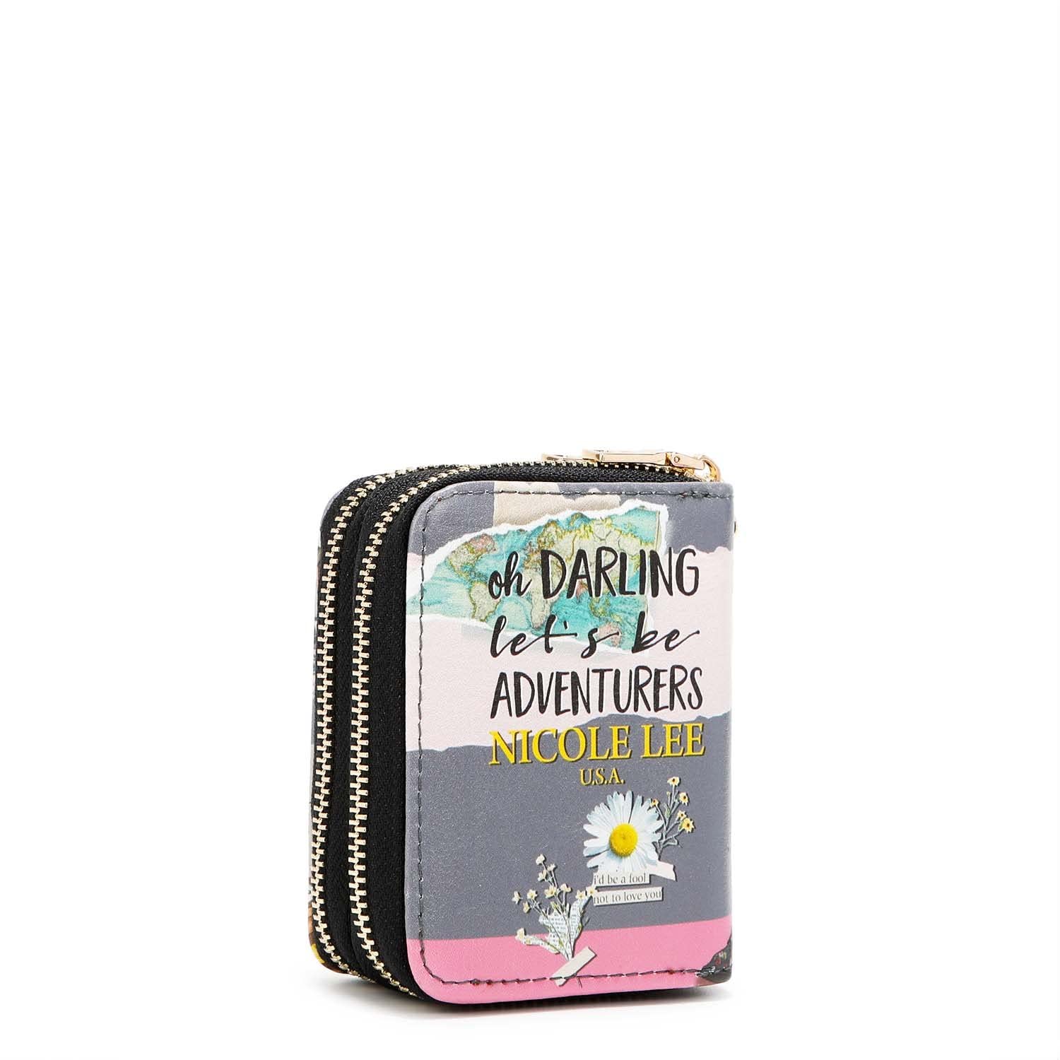 Nicole Lee PRT6319 JOURNEY OF STEPHANIE DOUBLE ZIP ACCORDION CARD HOLDER