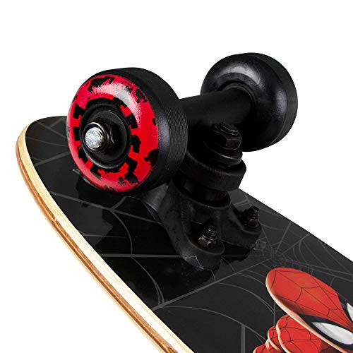 PlayWheels Ultimate Spider-Man 21" Kids Wood Cruiser Skateboard, Spider Block