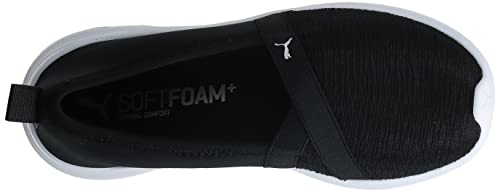 PUMA Womens Adelina, PUMA Womens Black-PUMA Womens Silver, 7